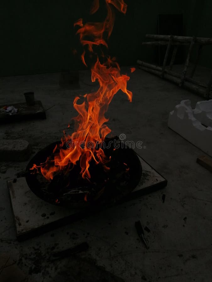 Natural Fire Low on the Roof Stock Photo - Image of south, style: 167607882