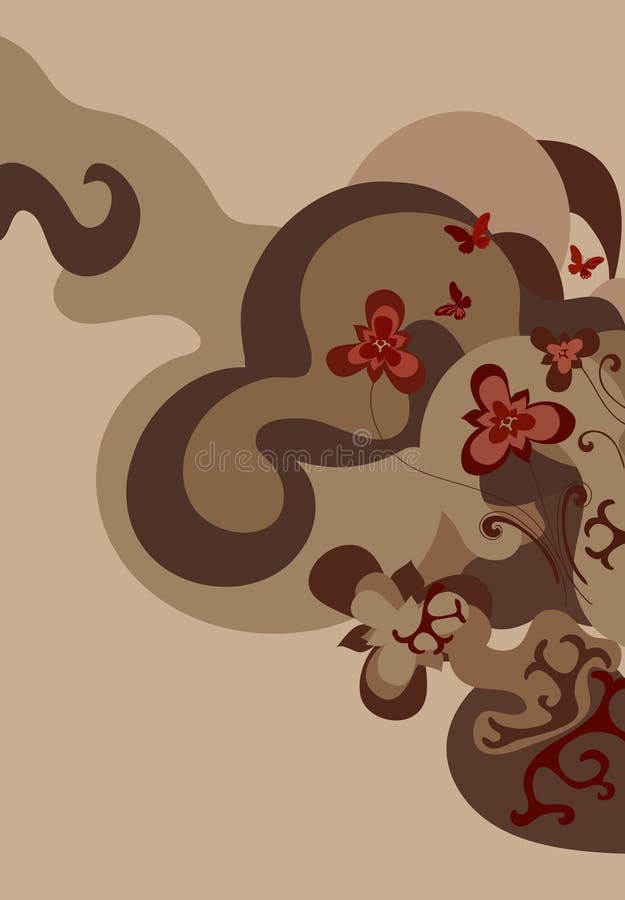 Natural floral motif stock illustration. Illustration of flower - 1087512