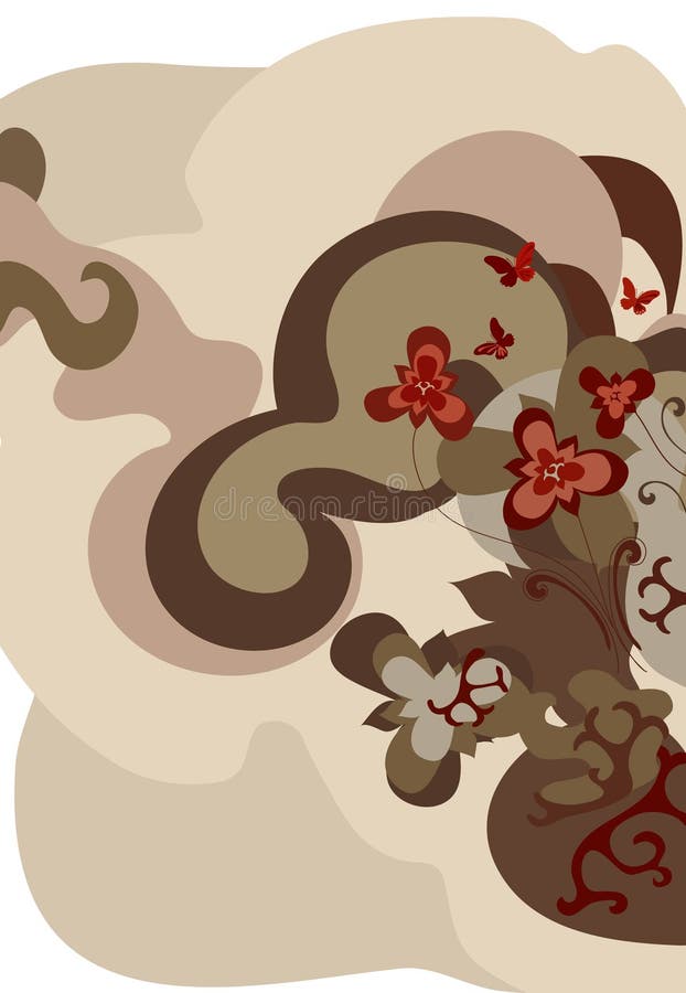 Natural floral motif stock vector. Illustration of earthy - 489317