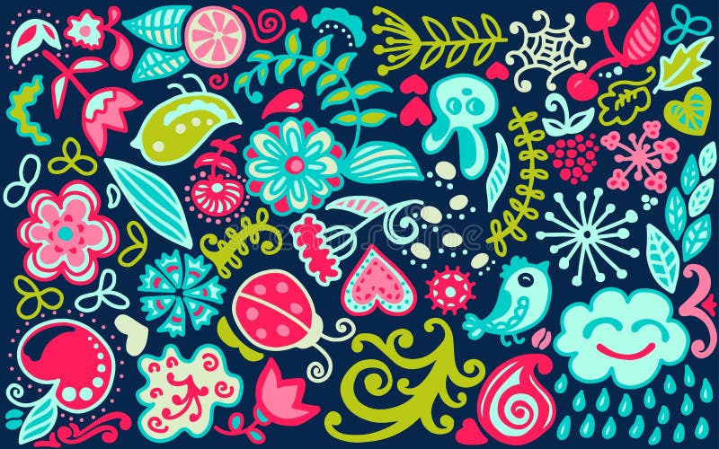 Natural floral pattern stock vector. Illustration of abstract - 54323179