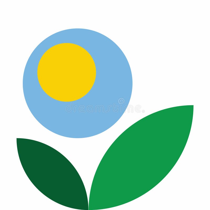 Natural Flower Element Geometric Shape Stock Vector - Illustration of ...