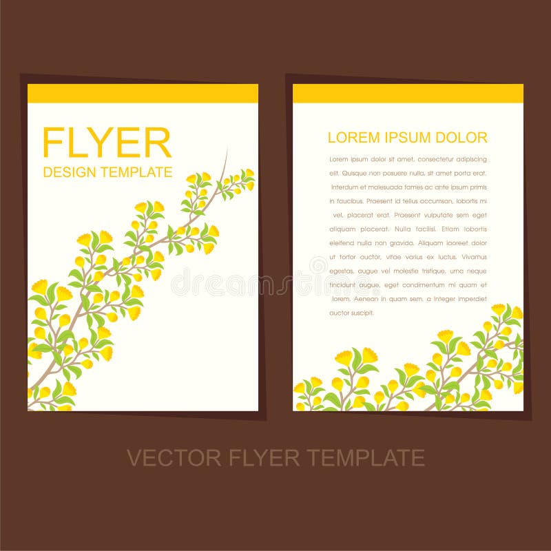 Natural Flyer or Leaflet Design Stock Vector - Illustration of pattern ...
