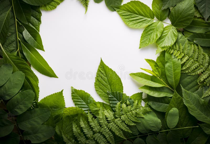 Natural Foliage of Leaves with Copy Space for Text Stock Image - Image ...