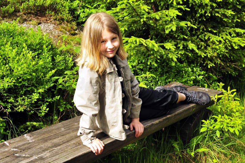 Natural forest child stock image. Image of leisure, flower - 20120991