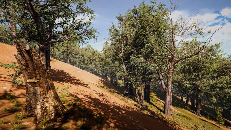 Sustainable Environment and Ecosystem Protection. 3d Rendering of ...