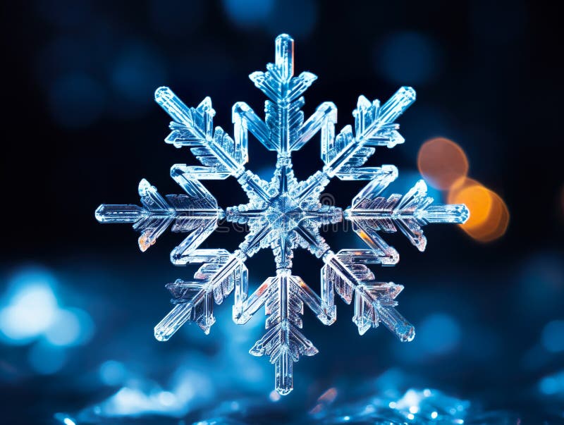 Natural Form Crystal of a Snowflake. Winter Time Stock Illustration ...