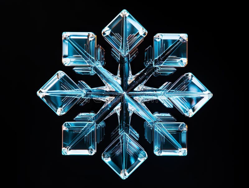 Natural Form Crystal of a Snowflake. Winter Time Stock Illustration ...