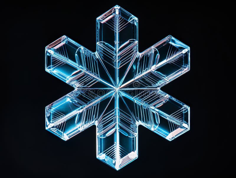 Natural Form Crystal of a Snowflake. Winter Time Stock Illustration ...