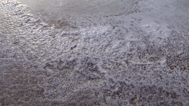 Natural Formation of Edible Salt in a Salt Lake Stock Footage - Video ...