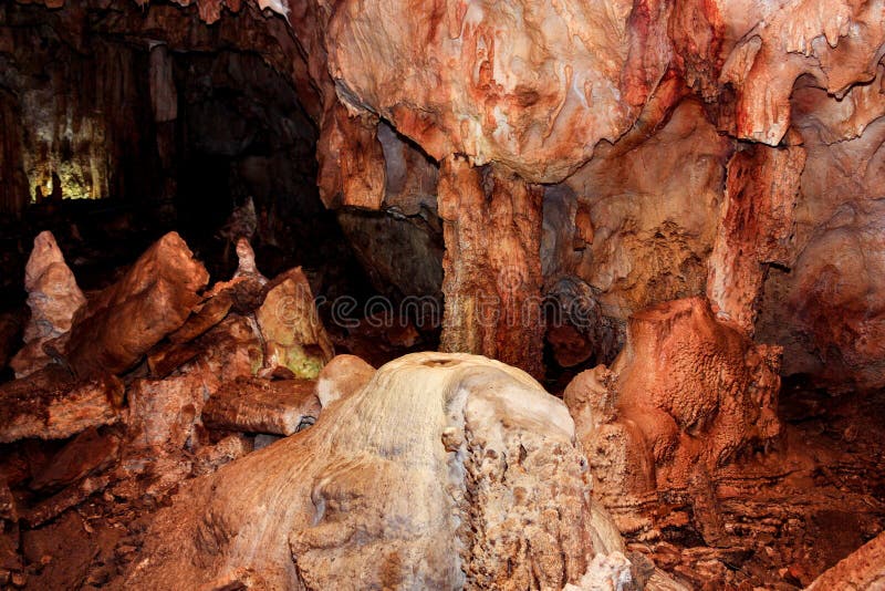 Natural forms in the cave stock photo. Image of historical - 215659638