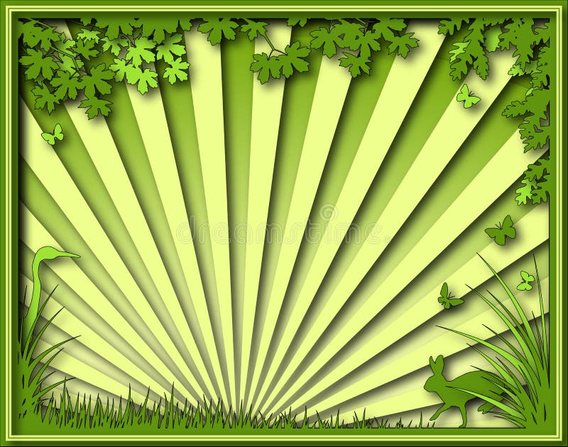 Natural frame stock vector. Illustration of fauna, animals - 15952149