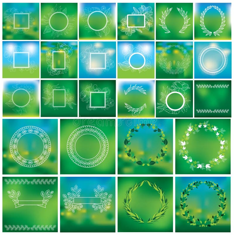 Frames with spring Leafs stock vector. Illustration of maple - 13010562