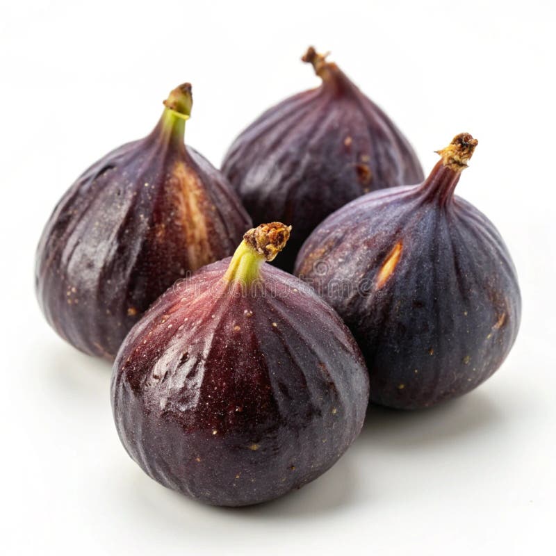 Natural and Fresh Black Figs Isolated on White Background Stock ...
