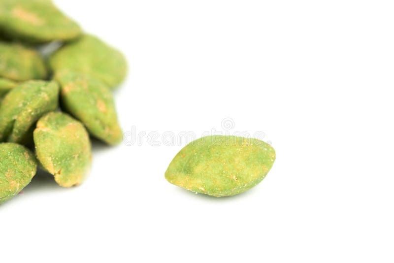 Wasabi nuts stock image. Image of peanut, wasabi, isolated - 230776637