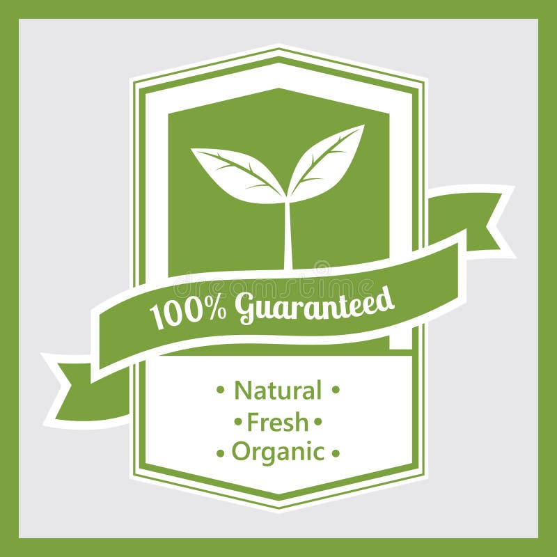 Natural Fresh Label. Vector Illustration Decorative Design Stock Vector ...