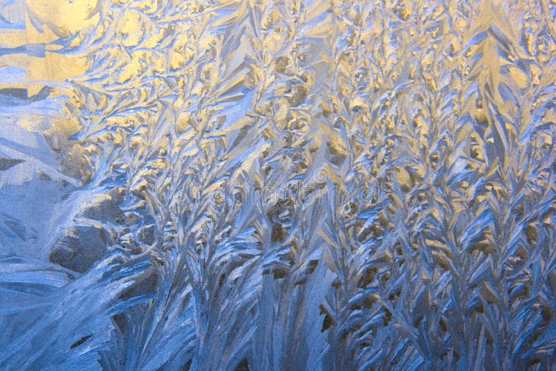 Window Frost Pattern on Glass Stock Photo - Image of freeze, icicle ...