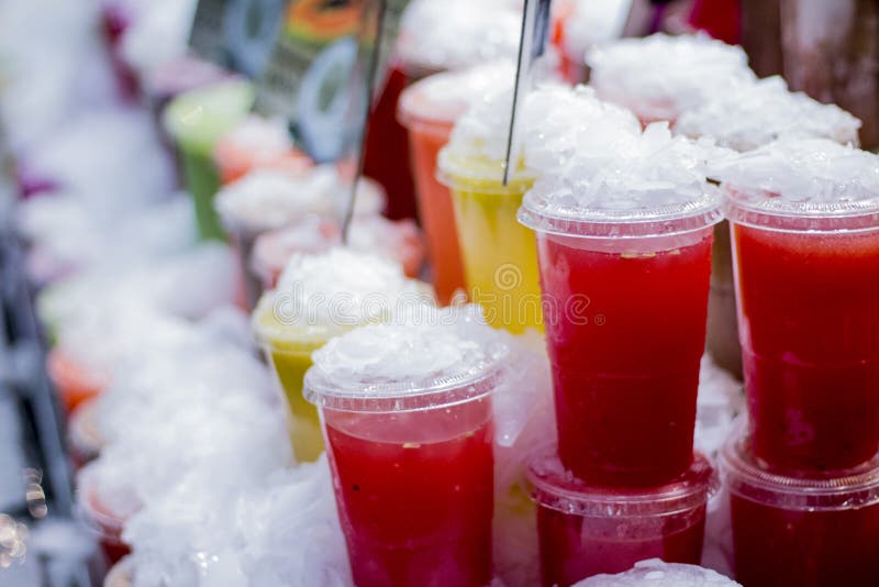 Natural Fruit Juice a Market Store Stock Image - Image of cocktail ...