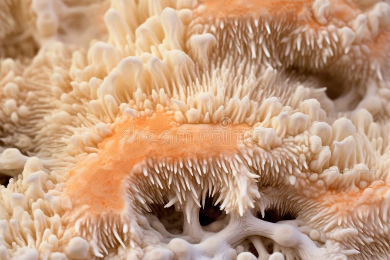 Natural Fungus Mycelium Network Texture Closeup Stock Illustration ...