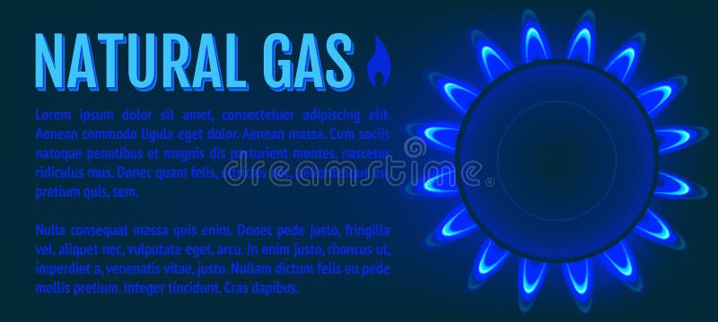 Natural Gas Banner stock vector. Illustration of blue - 120142781