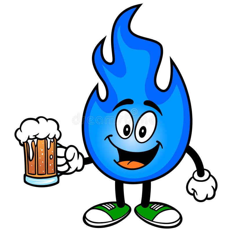 Natural Gas with Beer stock vector. Illustration of burn - 68770142