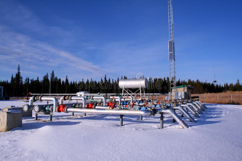 Drilling Rig Derrick with Pipe Stock Photo - Image of vertical, natural ...