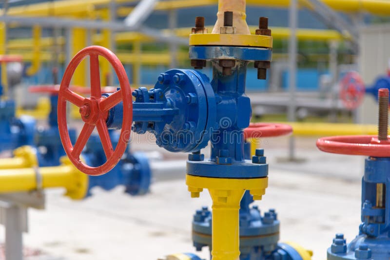 Natural Gas Compressor Station Equipment Stock Photo - Image of natural ...