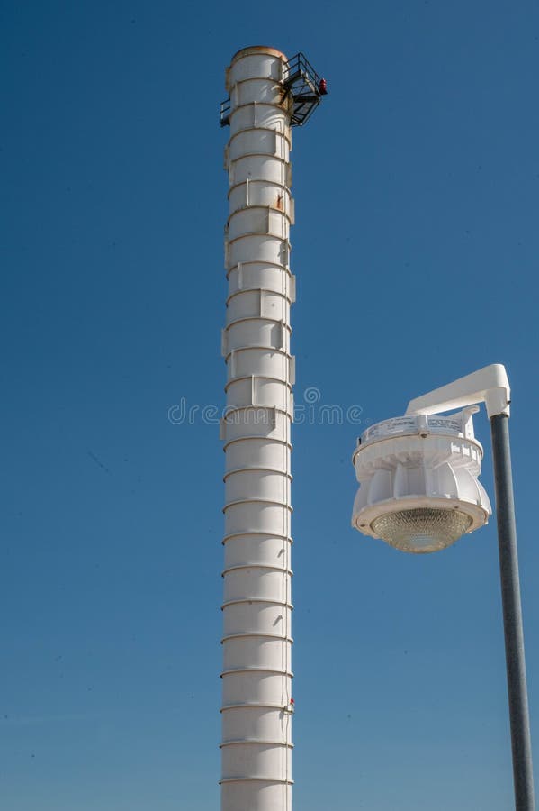 Natural Gas Fired Steam Boiler Exhaust Stack with Light Stock Image ...