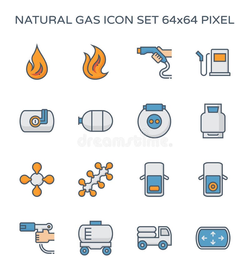 Natural gas icon stock vector. Illustration of compressed - 120049345