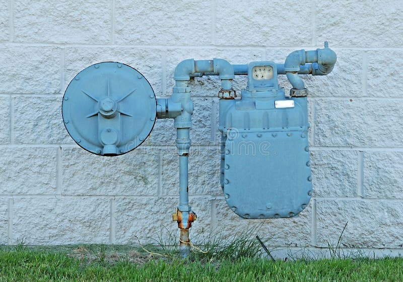 Natural gas meter stock image. Image of monitor, measure - 9453335