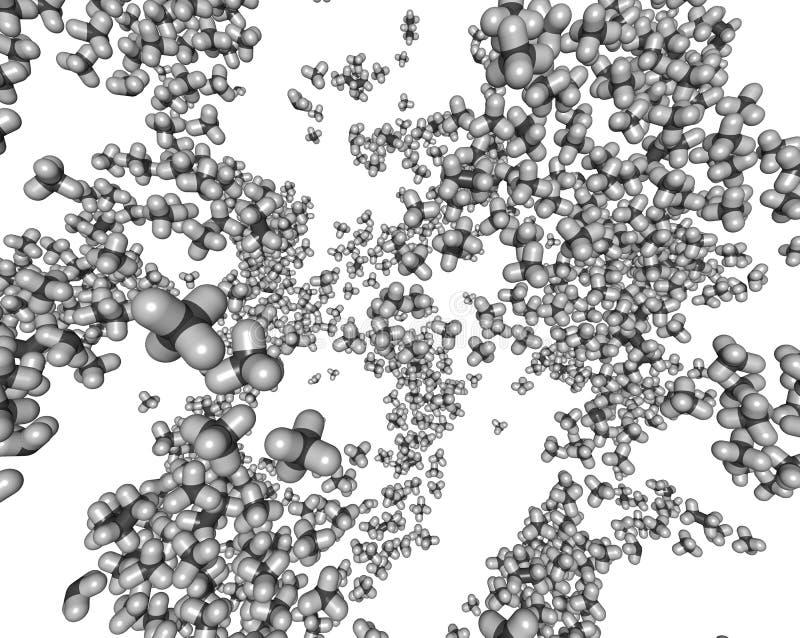Natural Gas, Molecular Composition Stock Illustration - Illustration of ...