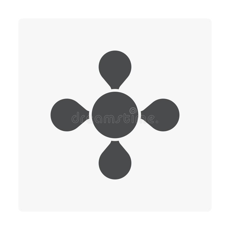 Gas molecule icon stock vector. Illustration of hydrogen - 182361310