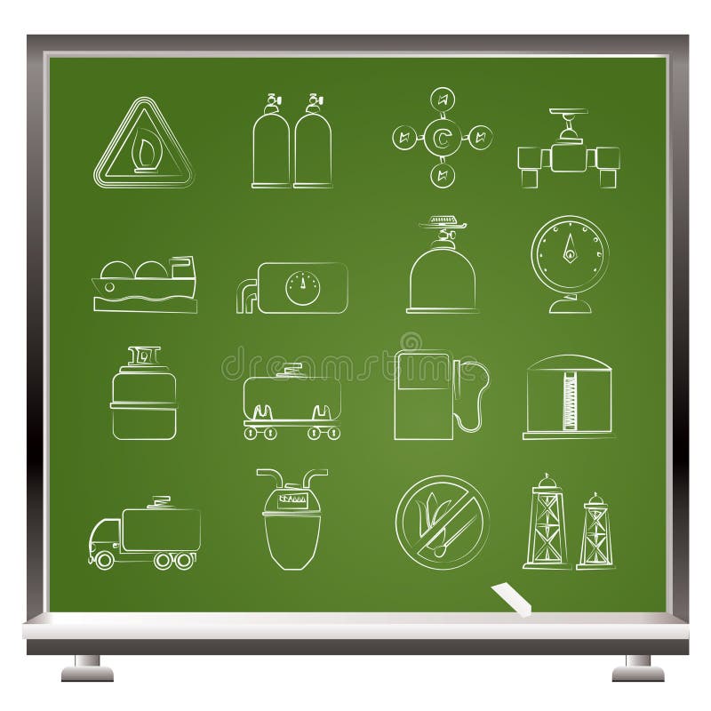 Natural Gas Objects and Icons Stock Vector - Illustration of molecule ...