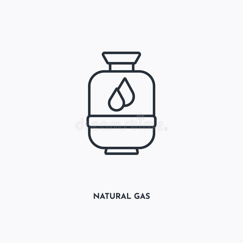 Natural Gas Outline Icon. Simple Linear Element Illustration. Isolated ...