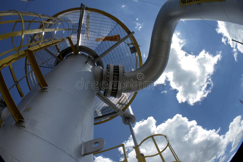 Natural Gas Pipeline Compression Station - Brazil. Stock Image - Image ...