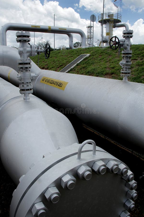 Natural Gas Pipeline Compression Station - Brazil. Stock Photo - Image ...