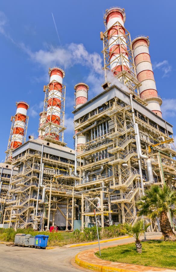 Natural gas power plant stock image. Image of factory - 24139087