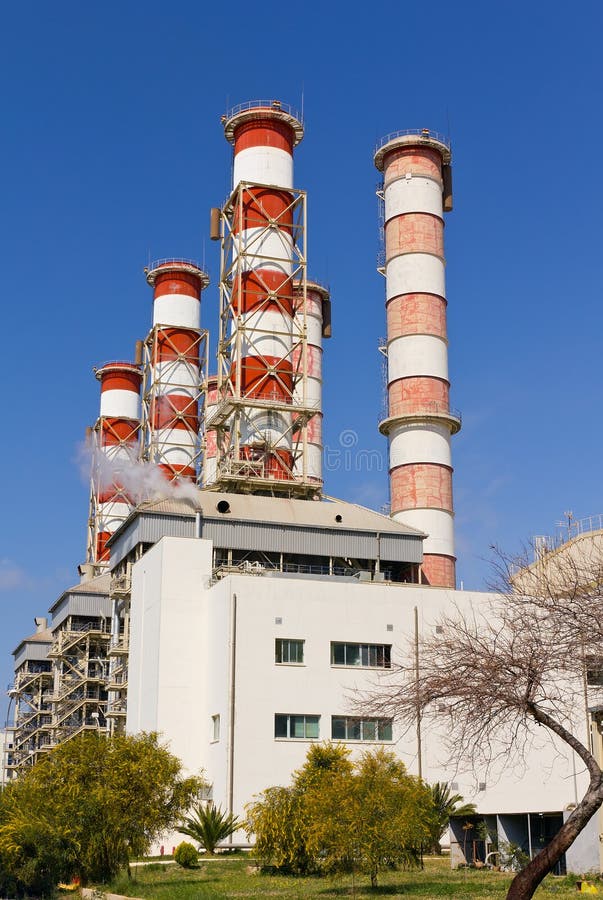 Natural gas power plant stock image. Image of environment - 24321035