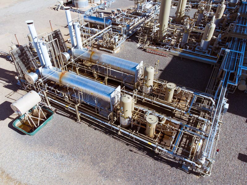 Natural Gas Processing and Production Facility Stock Photo - Image of ...