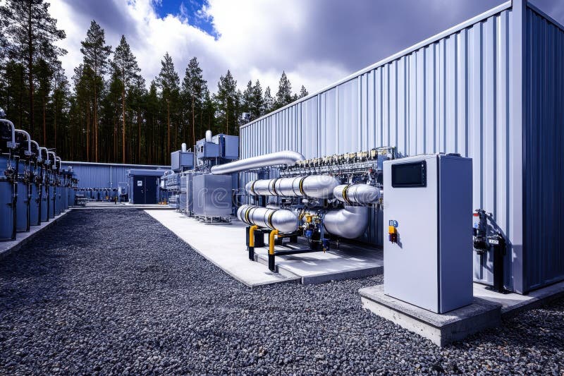 Natural Gas Processing Facility among Pine Trees in a Rural Landscape ...