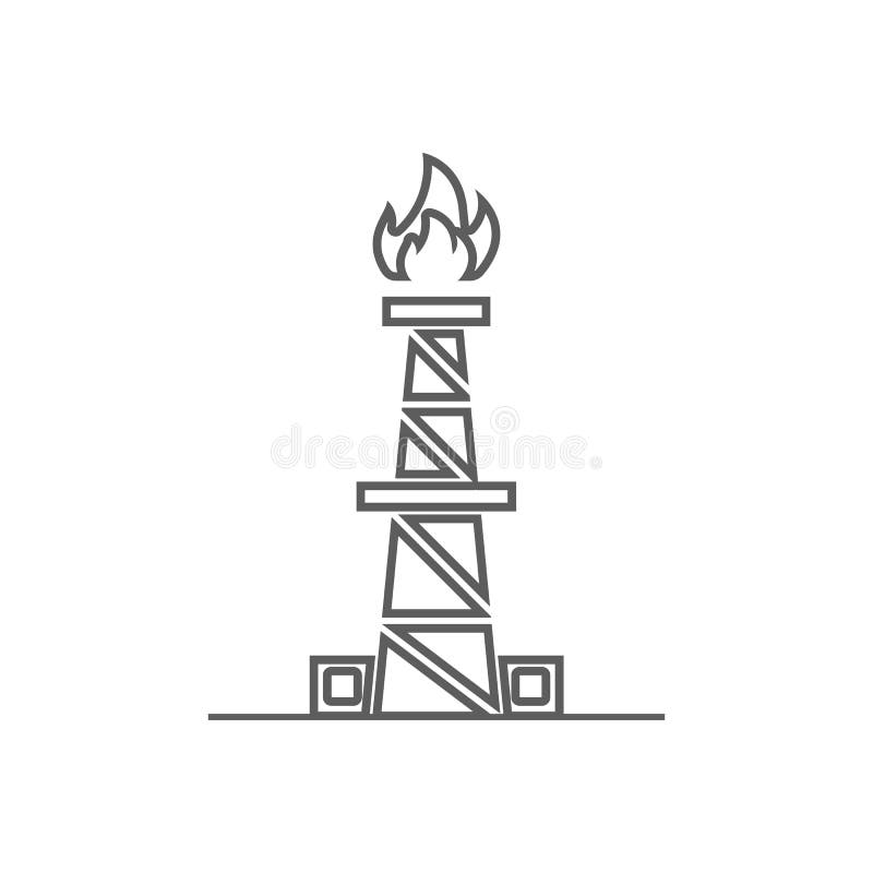 Natural Gas Processing Plant Multi Color Style Icon. Simple Glyph, Flat ...