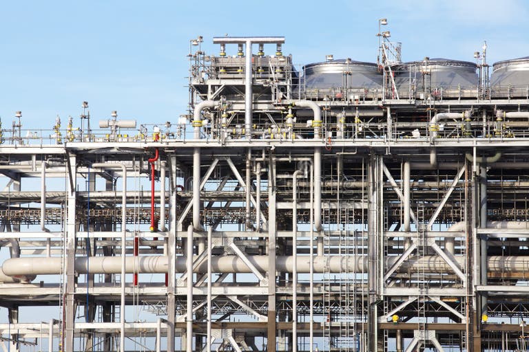 Natural Gas Processing Site Stock Photo - Image of environment, fossil ...