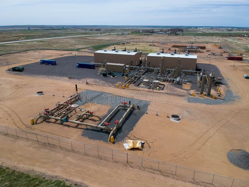 Natural Gas Processing and Storage Facility Stock Image - Image of ...