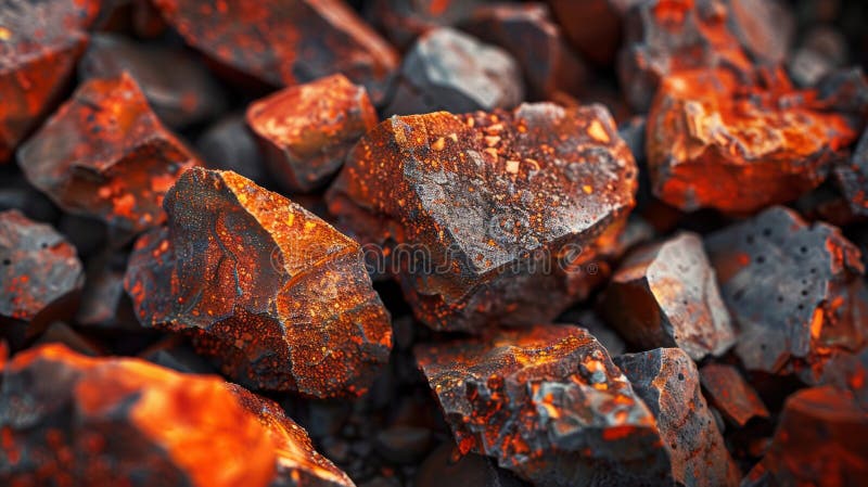 Natural Geological Formations Rich in Minerals and Metals. Stock Photo ...