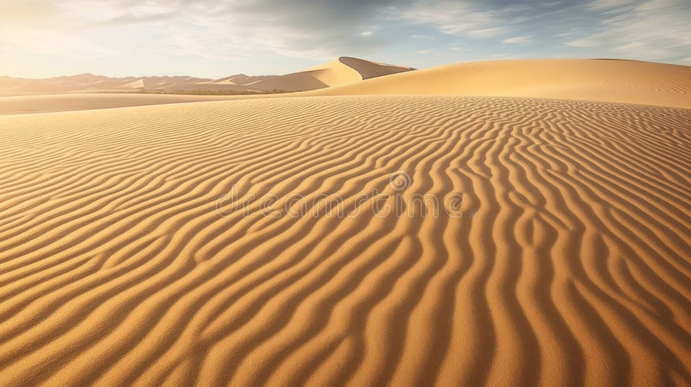 Natural Geometric Patterns in Desert Sands Stock Illustration ...