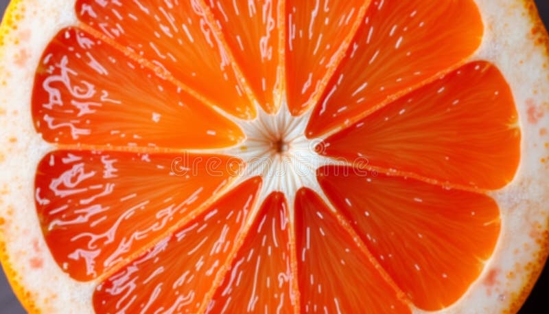 Natural Geometry in Fruit Sliced Grapefruit Showing Everyday Symmetry ...