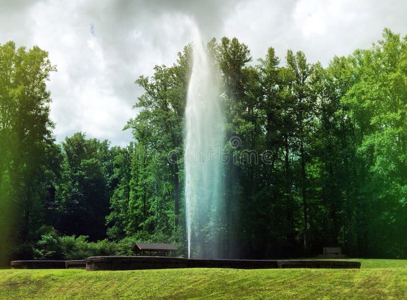 Natural Geyser Pool in Geothermal Valley Stock Photo - Image of steamy ...