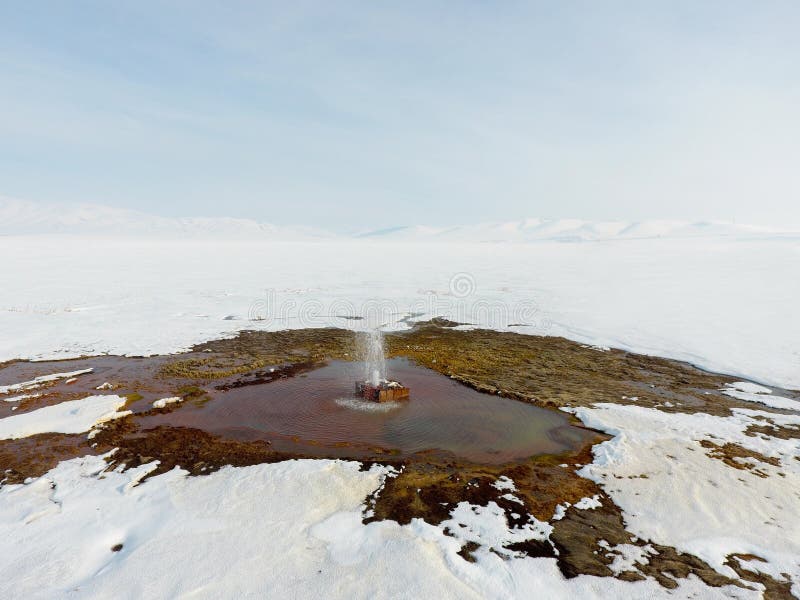 Natural Geyser Pool in Geothermal Valley Stock Photo - Image of steamy ...