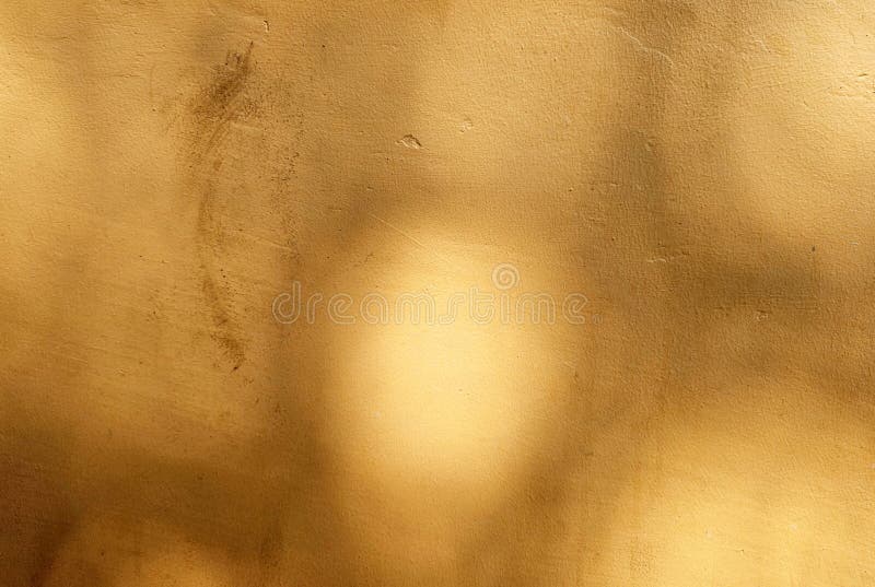 Natural Gold Light and Bokeh on Surface of Grunge Stucco Wall. Stock Image - Image of light ...