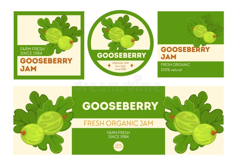 Natural Gooseberry Jam Artwork Stock Illustration - Illustration of ...