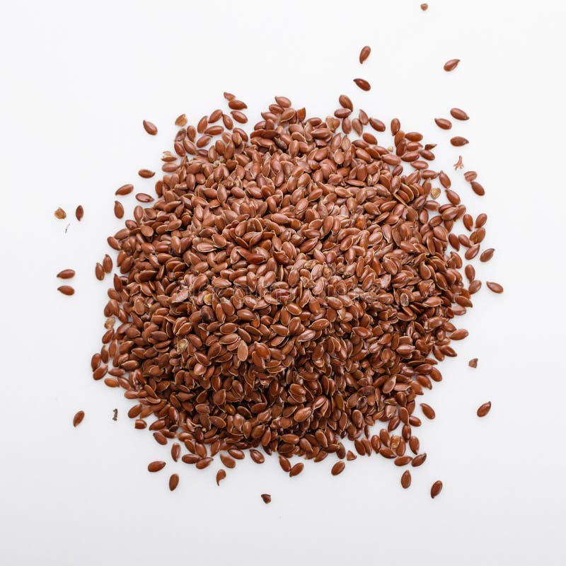 Natural Grain of Flax on a White Acrylic Background Stock Photo - Image ...